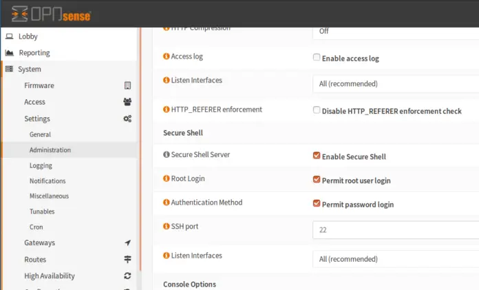 How To Enable Secure Shell Ssh Server On Opnsense