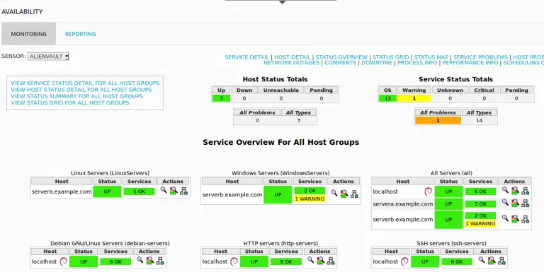 Configure Availability Monitoring on AlienVault USM/OSSIM using Nagios - kifarunix.com