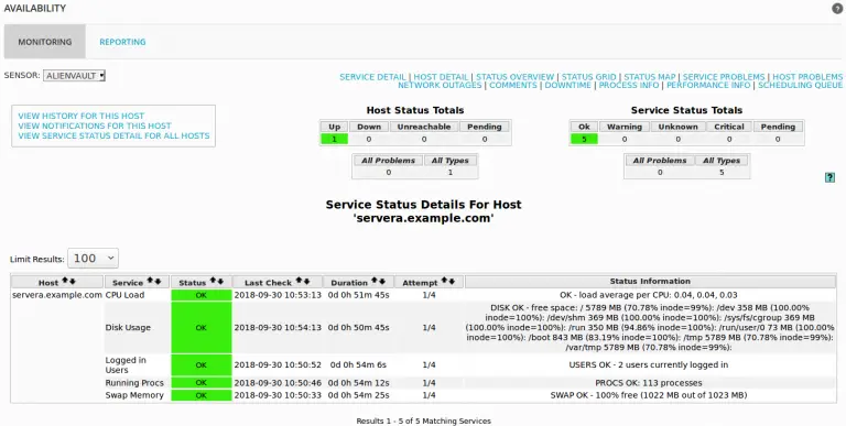 Configure Availability Monitoring on AlienVault USM/OSSIM using Nagios - kifarunix.com