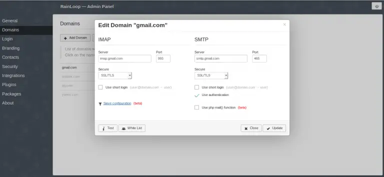 How to Configure RainLoop Web mail Client on Ubuntu 18.04 - kifarunix.com