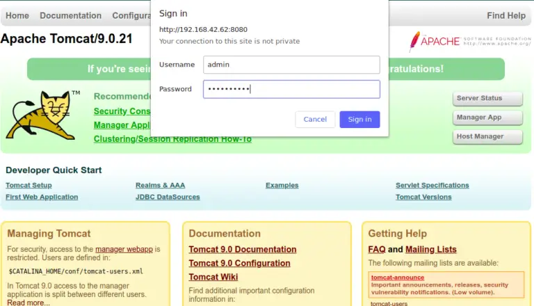 Install Apache Tomcat 9 on Debian 10/Debian 9 - kifarunix.com Install Apache Tomcat 9 on Debian 10/Debian 9 - kifarunix.com