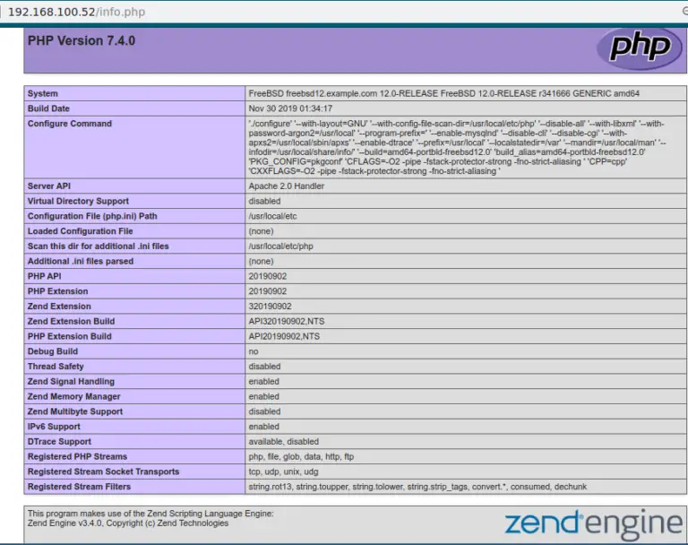 Install PHP 7.4 on FreeBSD 12 - kifarunix.com