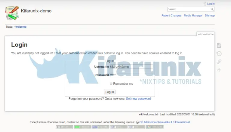 Install and Setup DokuWiki on Ubuntu 20.04 - kifarunix.com