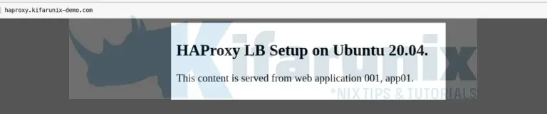 Install and Setup HAProxy on Ubuntu 20.04 - kifarunix.com