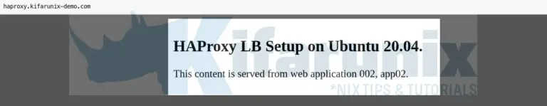 Install and Setup HAProxy on Ubuntu 20.04 - kifarunix.com