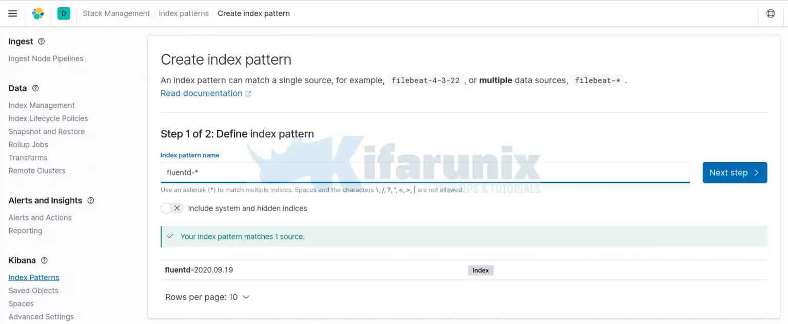 Setup Kibana Elasticsearch and Fluentd on CentOS 8 - kifarunix.com