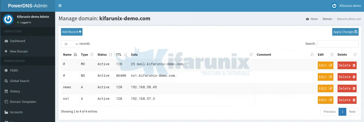Easily Install and Setup PowerDNS Admin on Ubuntu 20.04 - kifarunix.com