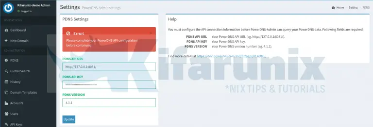 Easily Install and Setup PowerDNS Admin on Ubuntu 20.04 - kifarunix.com