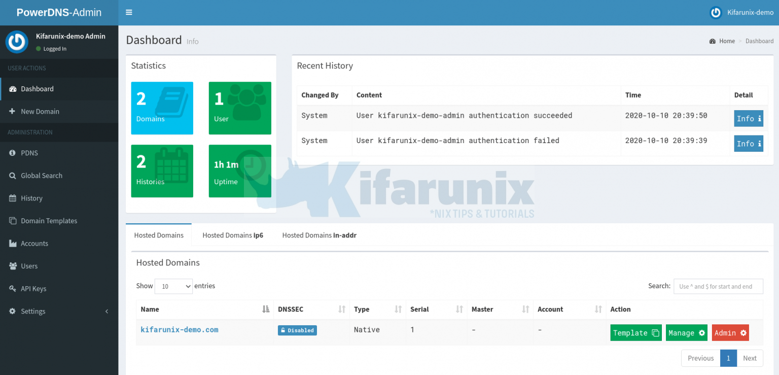 Easily Install and Setup PowerDNS Admin on Ubuntu 20.04 - kifarunix.com