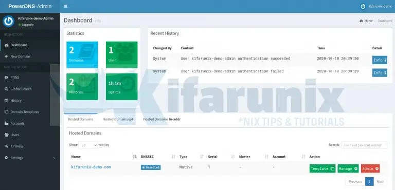 Easily Install and Setup PowerDNS Admin on Ubuntu 20.04 - kifarunix.com