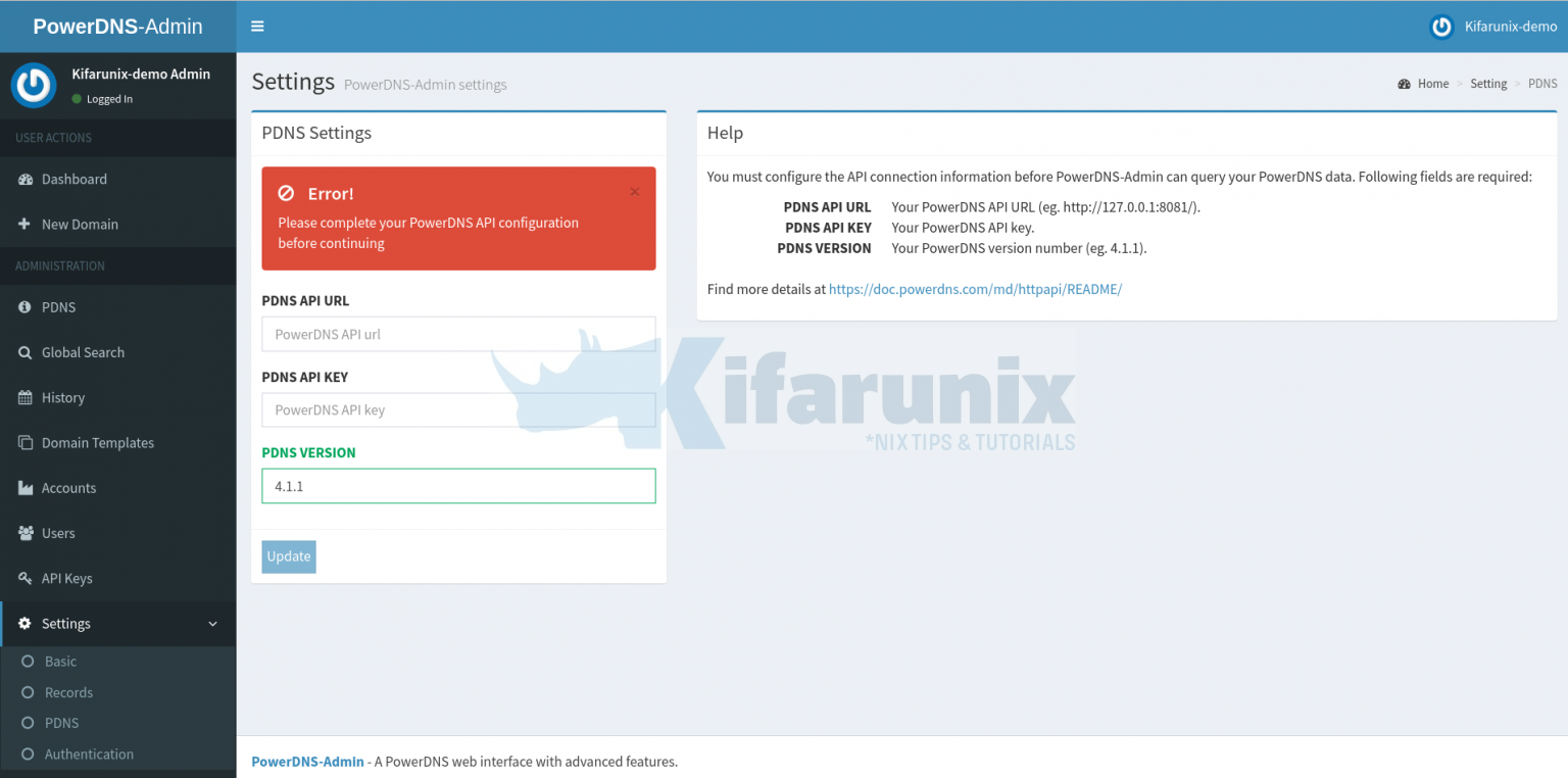 Install and Setup PowerDNS Admin on Ubuntu 22.04 - kifarunix.com