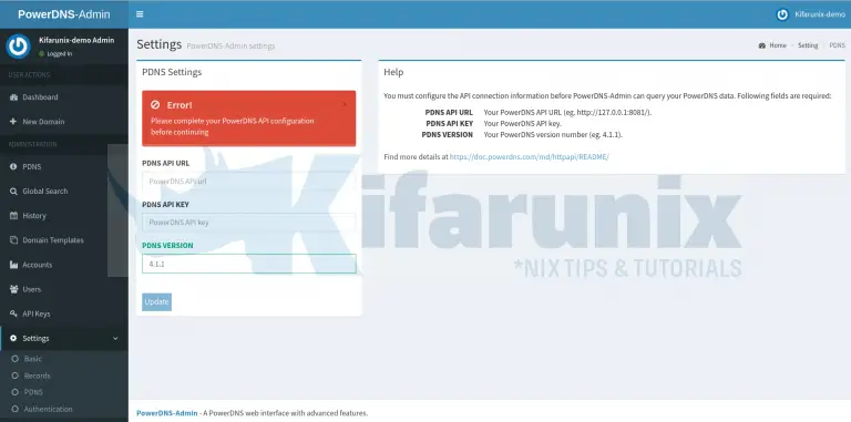 Easily Install and Setup PowerDNS Admin on Ubuntu 20.04 - kifarunix.com