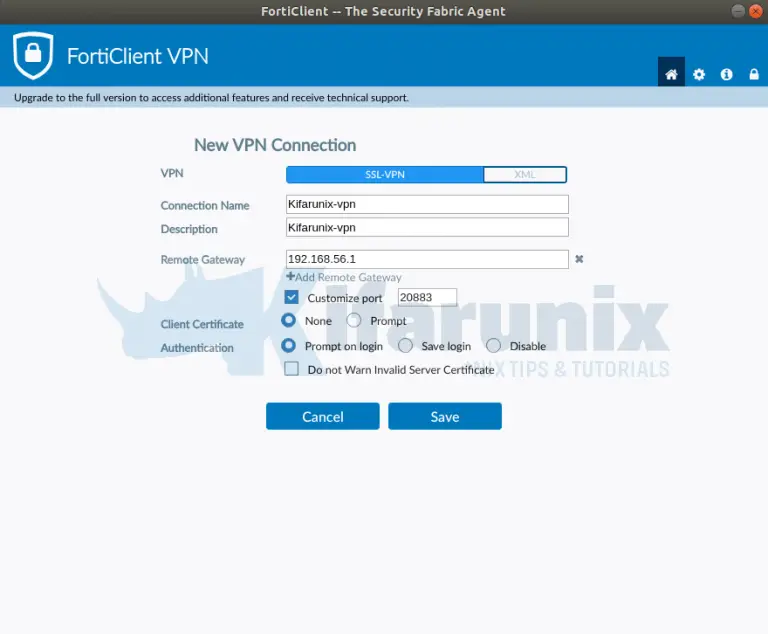 Install FortiClient VPN Client on Ubuntu 20.04/Ubuntu 18.04 - kifarunix.com