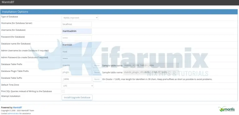 Install Mantis Bug Tracker on Ubuntu 20.04 - kifarunix.com Install Mantis Bug Tracker on Ubuntu 20.04 - kifarunix.com