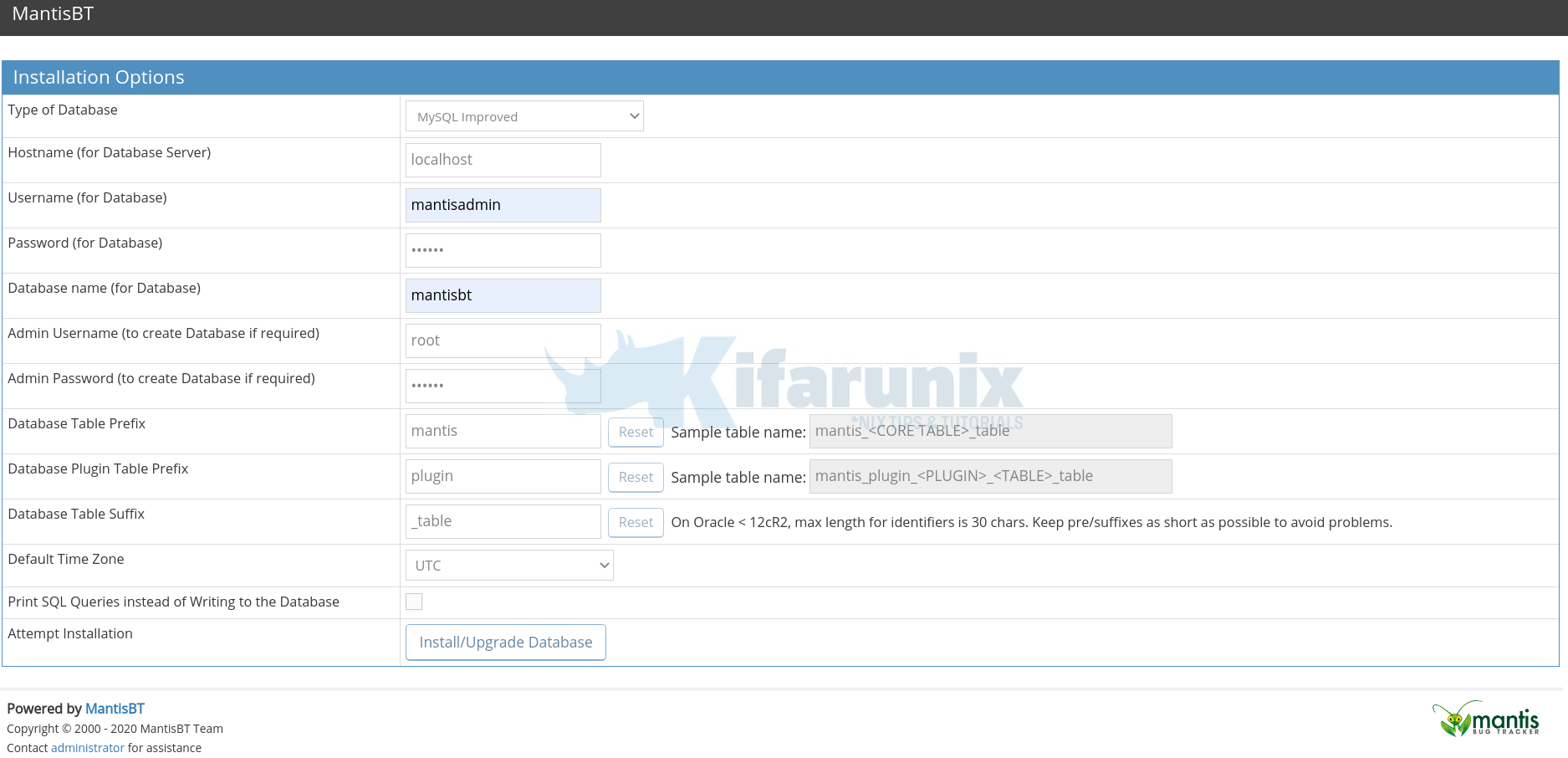 Install Mantis Bug Tracker On Ubuntu 2004