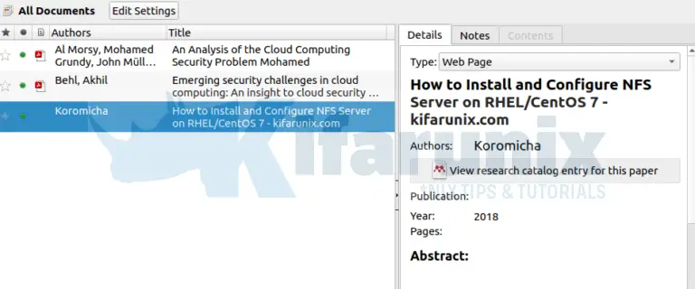 Install and Use Mendeley in Ubuntu 20.04 - kifarunix.com