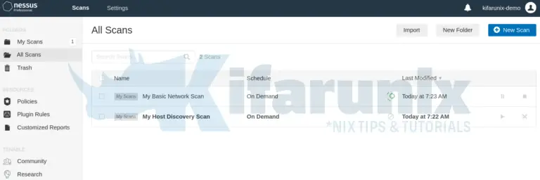 Install and Setup Nessus Scanner on Ubuntu 20.04 - kifarunix.com