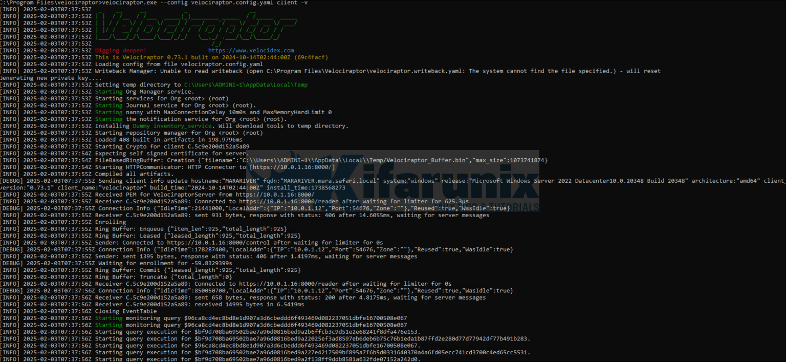 Install Velociraptor Client on Linux and Windows Systems - kifarunix.com