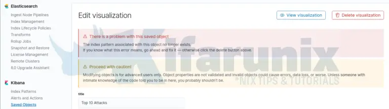 Update/Change Kibana Visualization Index Pattern - kifarunix.com