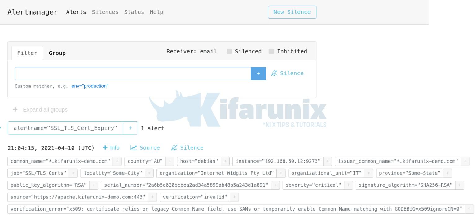 Configure Prometheus Email Alerting with AlertManager - kifarunix.com