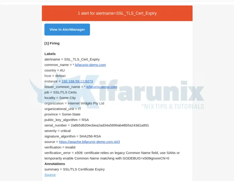 Configure Prometheus Email Alerting with AlertManager - kifarunix.com