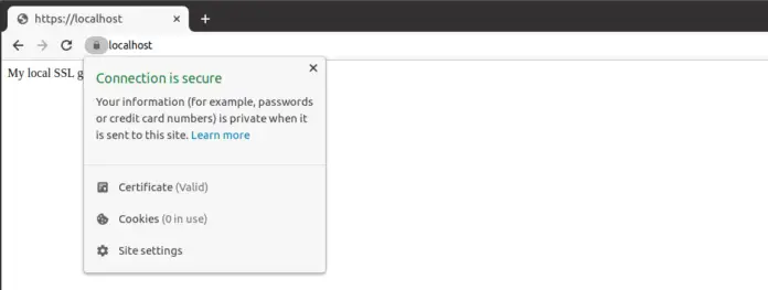 Create Locally Trusted Ssl Certificates With Mkcert On Ubuntu 2004
