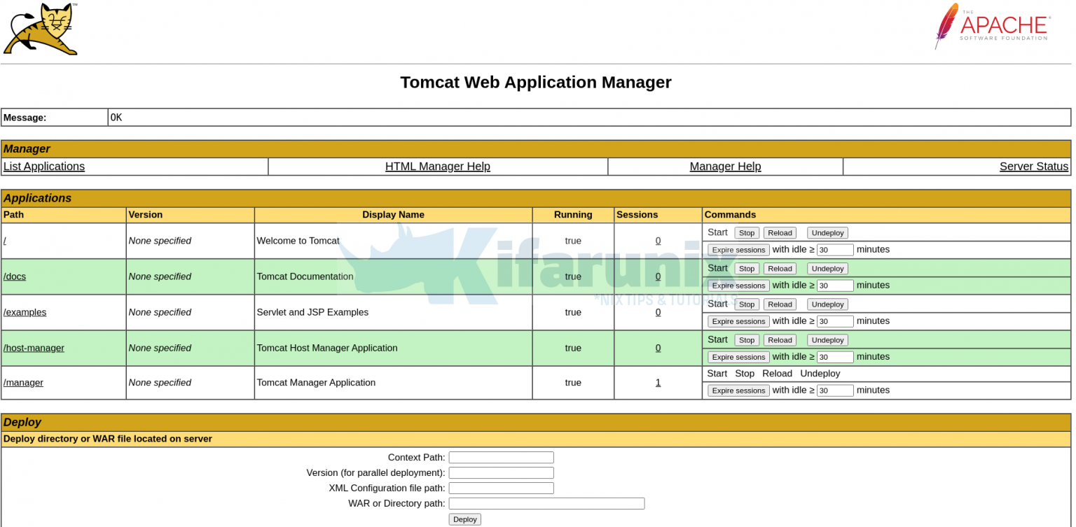 Install Apache Tomcat on Rocky Linux 8 - kifarunix.com