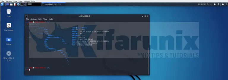 Install VirtualBox Guest Additions on Kali Linux 2021.3 - kifarunix.com