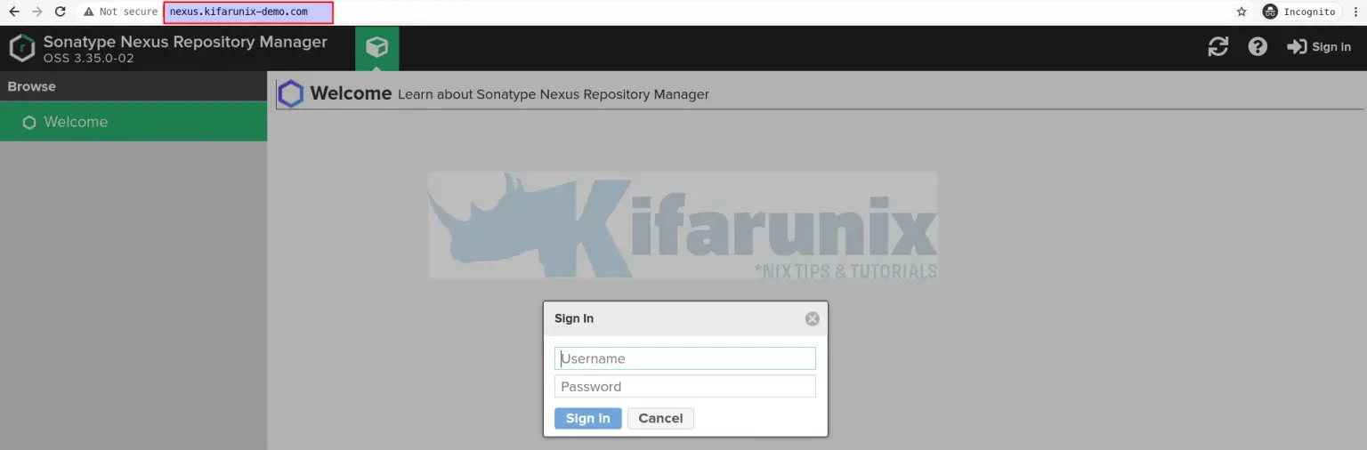 Run Nexus Repository Behind Nginx Reverse Proxy - kifarunix.com Run Nexus Repository Behind Nginx Reverse Proxy - kifarunix.com