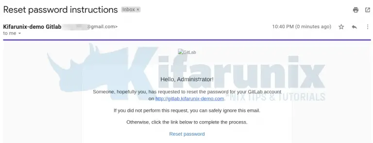 Configure Gitlab to use Gmail SMTP for Outbound Mails - kifarunix.com