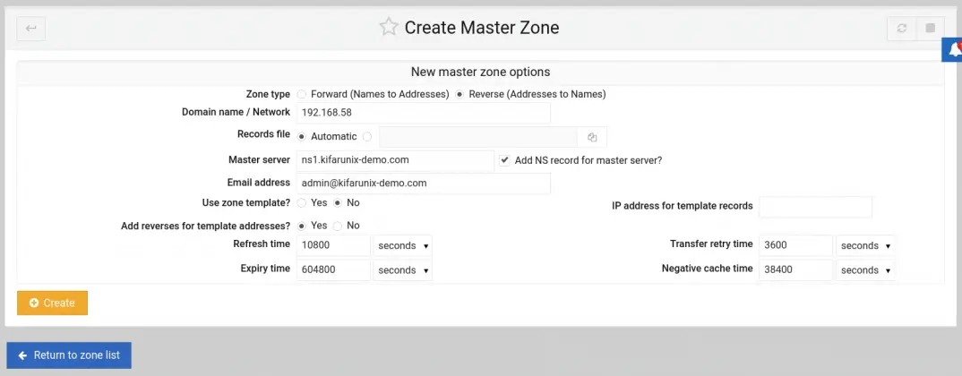 Configure Bind Dns Server Using Webmin On Debian 11
