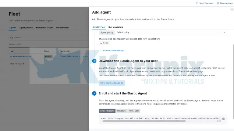 Install and Enroll Elastic Agents to Fleet Manager in Linux - kifarunix.com