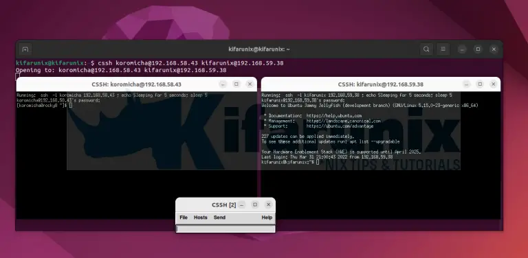 Install and Use ClusterSSH on Ubuntu 22.04/Ubuntu 20.04 - kifarunix.com