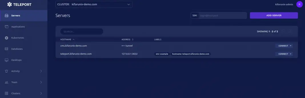 Setup Secure SSH Access on Linux Servers using Teleport - kifarunix.com