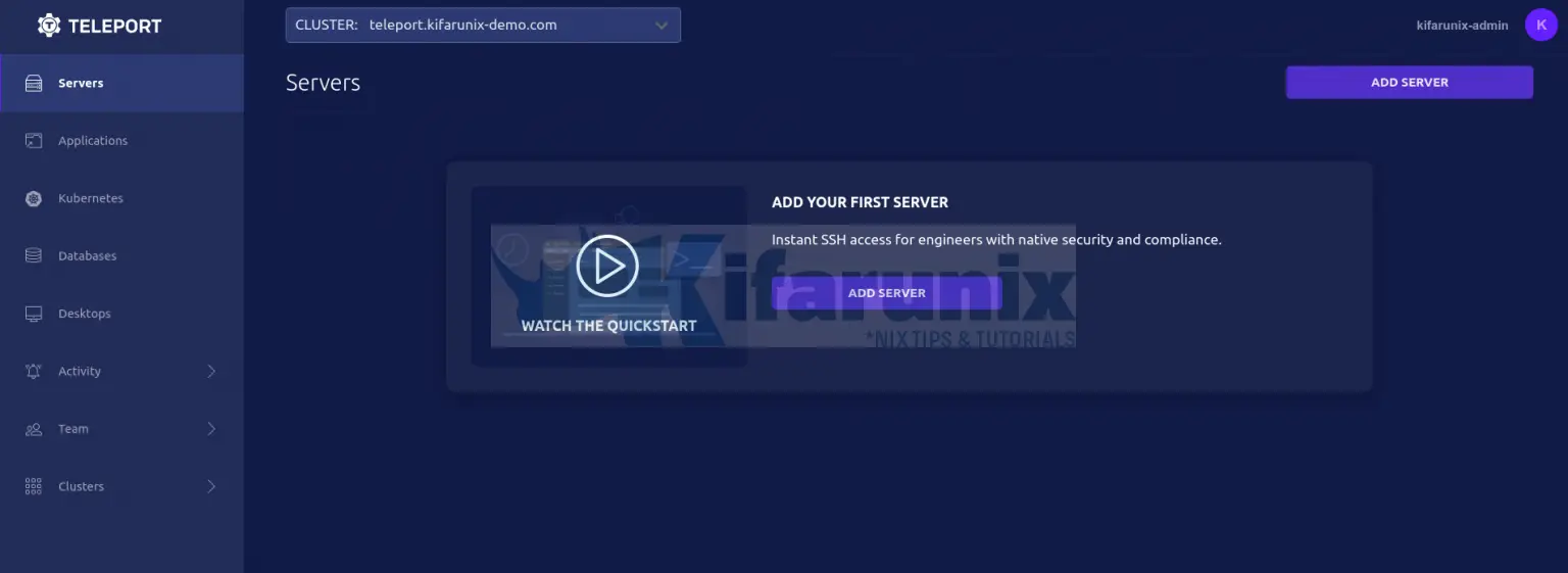 Install and Setup Teleport Access Plane on Linux - kifarunix.com