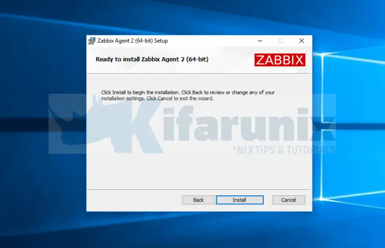 Install Zabbix Agent on Windows Systems - kifarunix.com