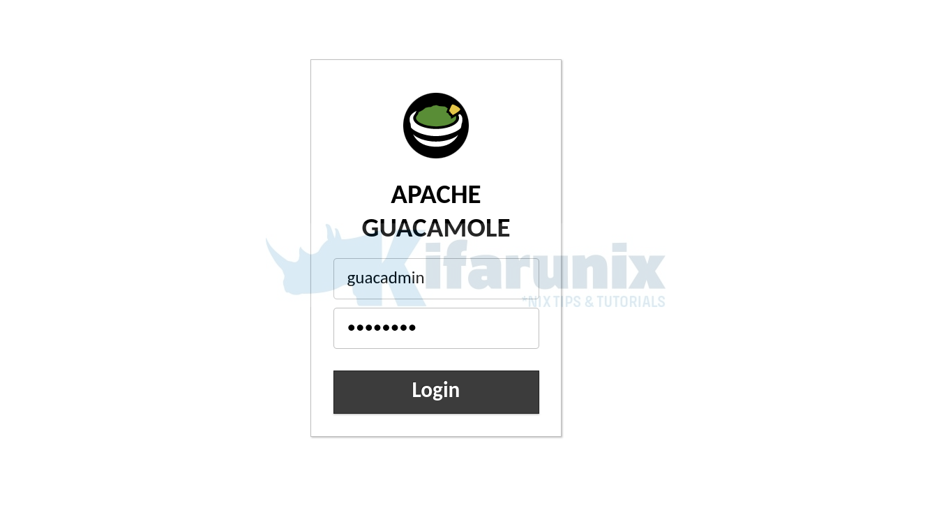 Install Apache Guacamole As Docker Container On Ubuntu 5593