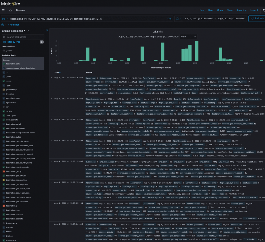 Analyze PCAP Files using Malcolm Network Traffic Analysis tool ...