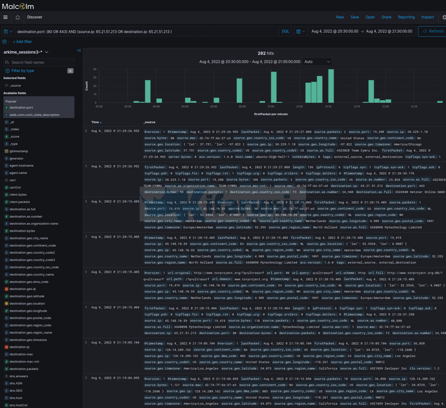 Analyze PCAP Files using Malcolm Network Traffic Analysis tool ...