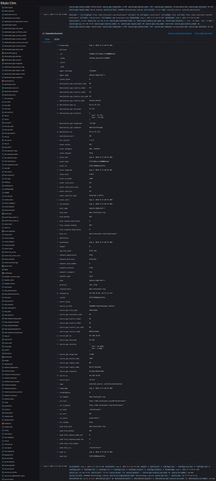 Analyze PCAP Files using Malcolm Network Traffic Analysis tool ...