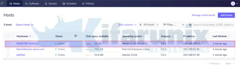 Enroll Windows Systems into Osquery Fleet Manager - kifarunix.com