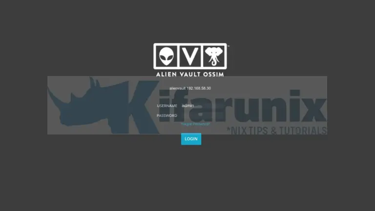 Install and Configure AlienVault OSSIM on VirtualBox - kifarunix.com