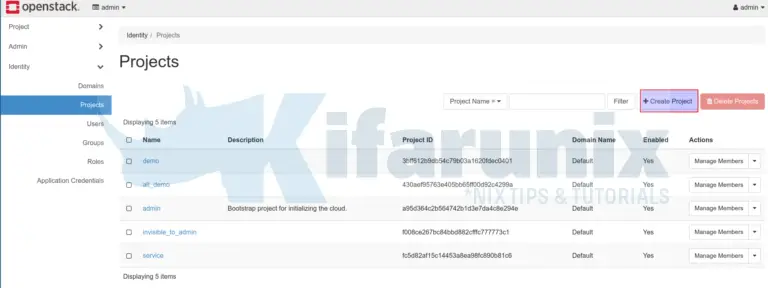 How To Create And Delete Openstack Project