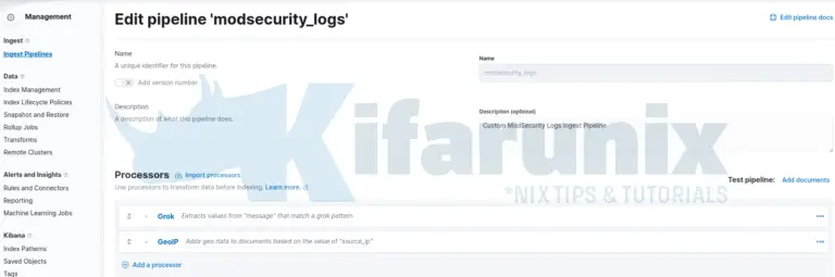 Create Custom Elk Ingest Pipeline For Custom Log Processing 