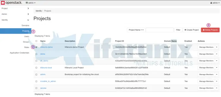 How to Create And Delete OpenStack Project - kifarunix.com