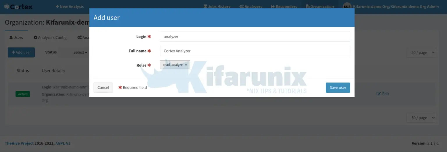Easy way to Integrate TheHive with Cortex - kifarunix.com
