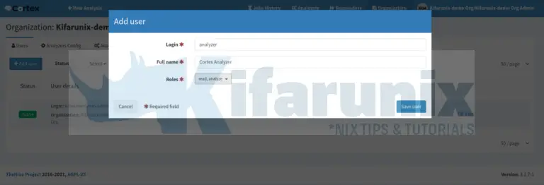 Easy way to Integrate TheHive with Cortex - kifarunix.com