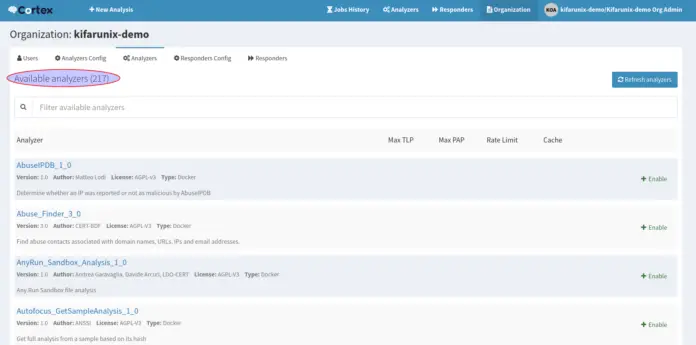 How to Easily Enable and Configure Cortex Analyzers - kifarunix.com