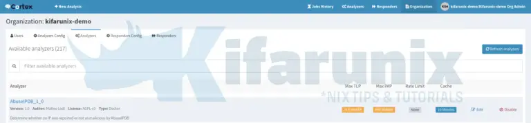 How to Easily Enable and Configure Cortex Analyzers - kifarunix.com