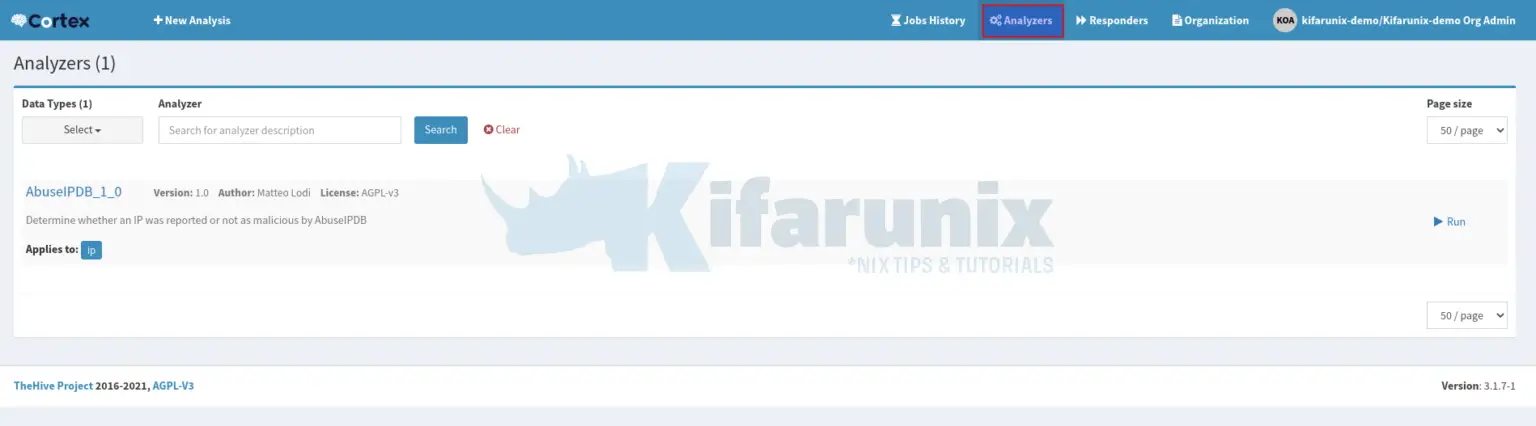 How to Easily Enable and Configure Cortex Analyzers - kifarunix.com